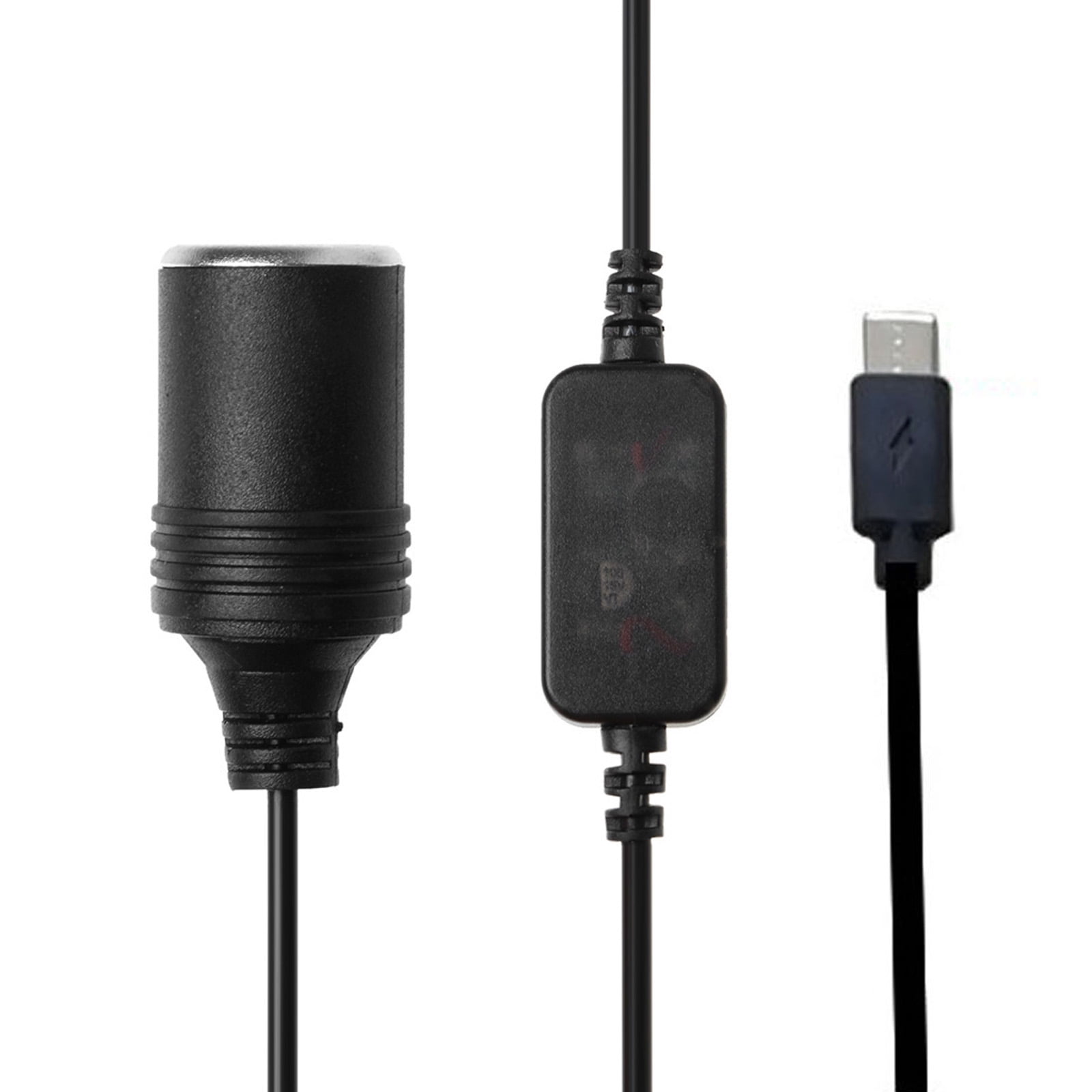 USB-C 5V Type-C Male to 12V Car Socket Power Cable for Car 12V Powered ...