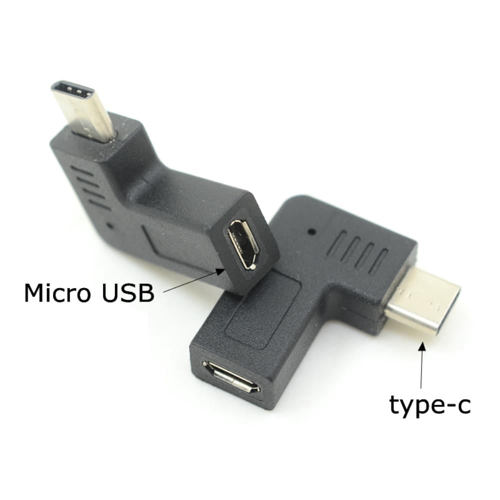 USB-C 90 Degree Right Angled Type-C male to Micro USB 2.0 5pin female ...