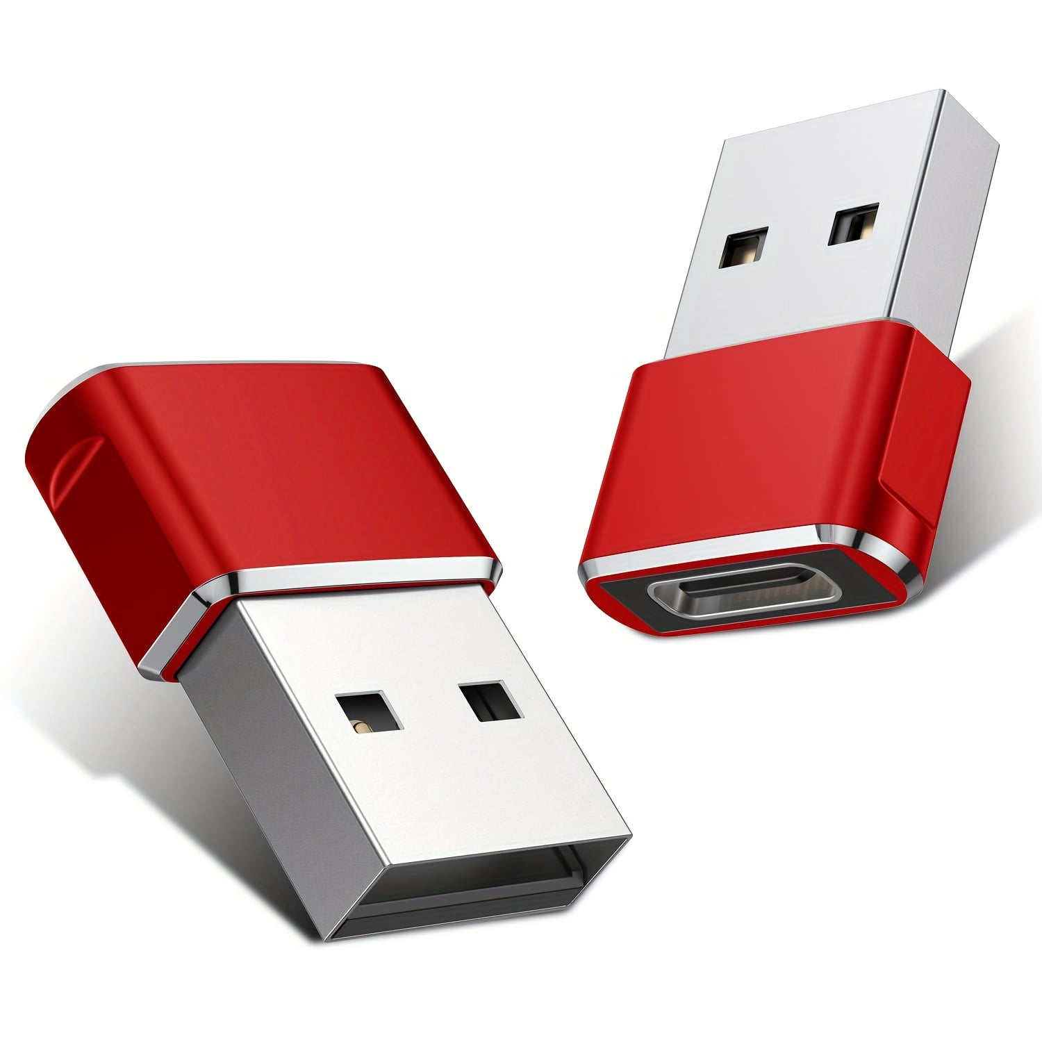 USB C Adapter 2 Packs C Type Female Head To Male Head Charger Converter ...