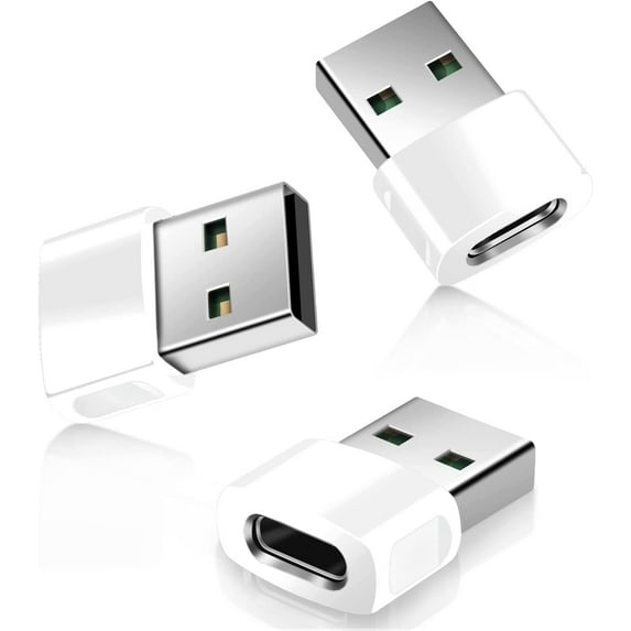 USB to USB C Adapter 3 Pack,Type C Female to A Male Charger Cable Block ...