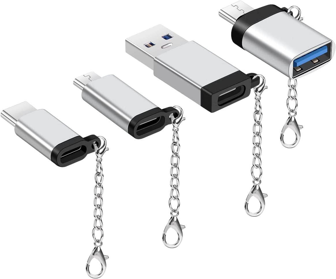 USB C Adapter 4Pack Micro USB to USB C Adapter USB C to USB-A USB C to ...