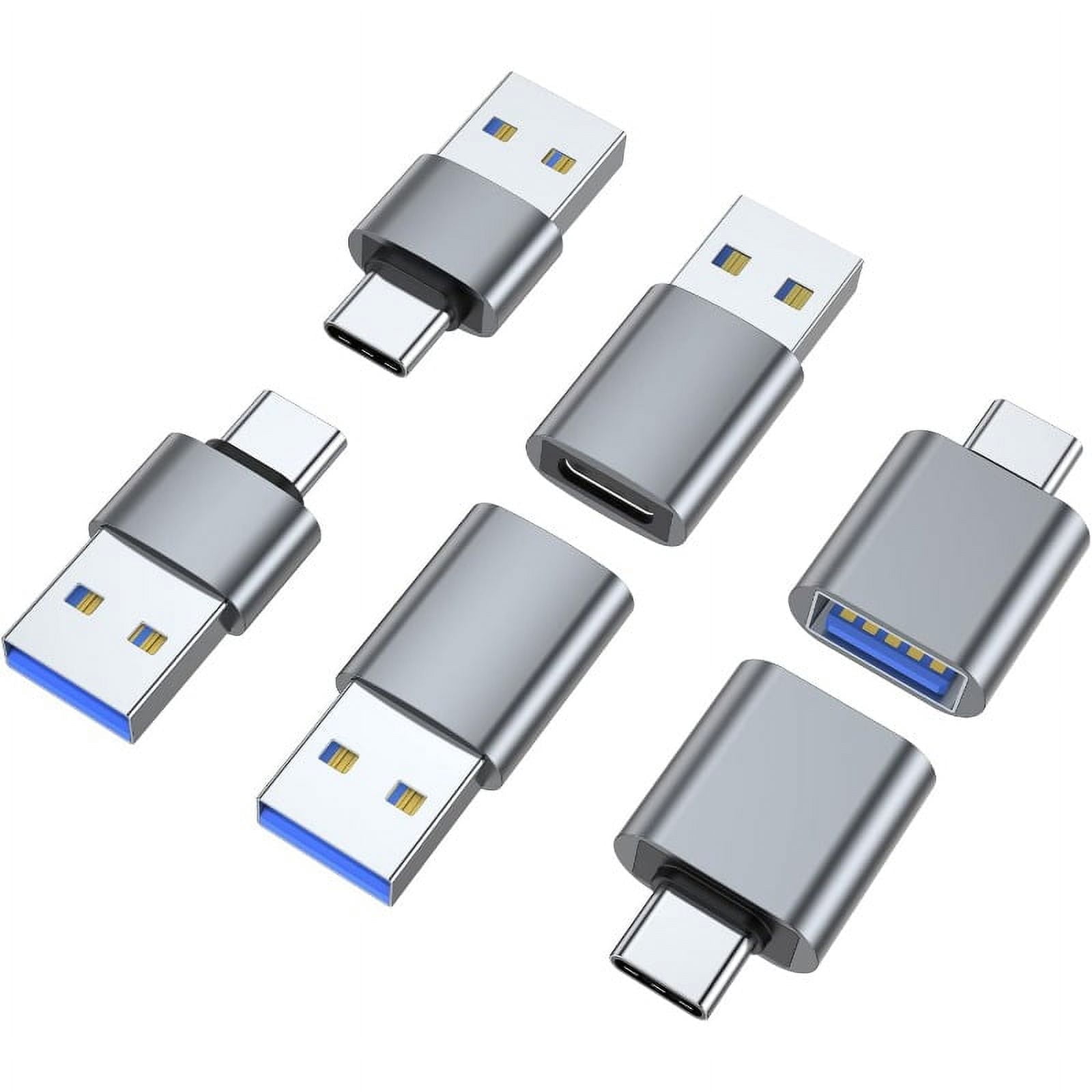 USB C Adapter (6 Pack), USB A Male To USB C Male, USB 3.0 Male To USB C ...