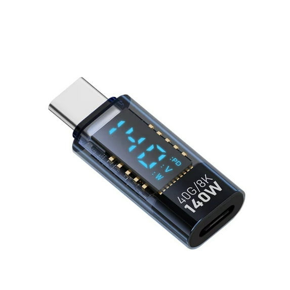 USB C Adapter LED Wattage Display 140W 40Gbps 8K USB C Extension PD3.1 ...
