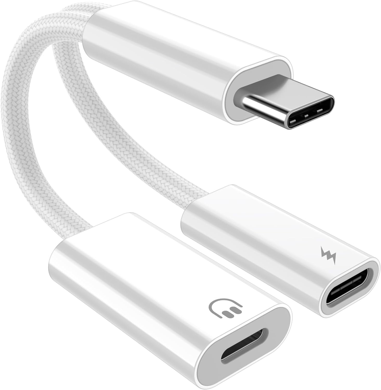 USB C Adapter for iPhone 15 Pro Max Plus, MFI Certified USB C to C ...