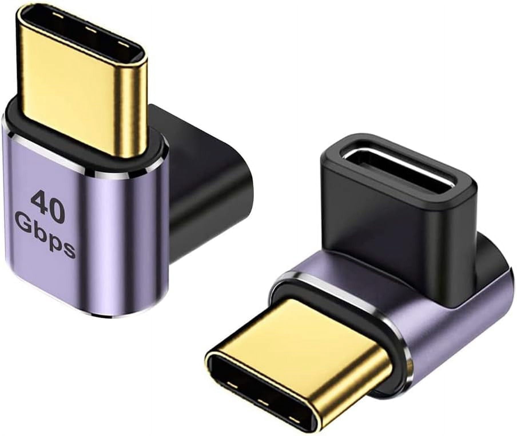 USB C Angle Adapter 40Gbps [2 Pack] 90 Degree USB C Type C Angled USB-C ...