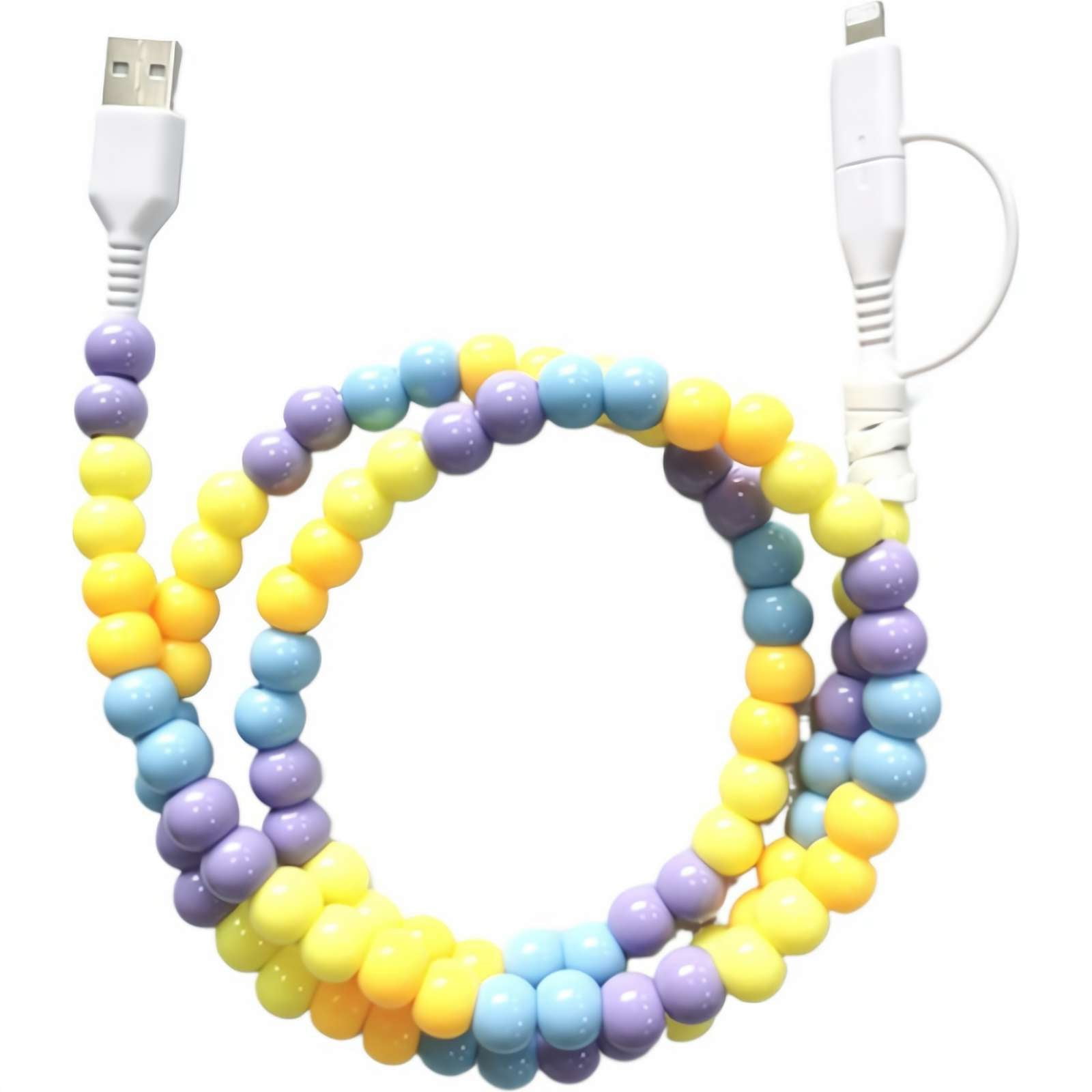 USB C Beaded Phone Charger Cord, Cute Beads Fast Charging Cable for ...