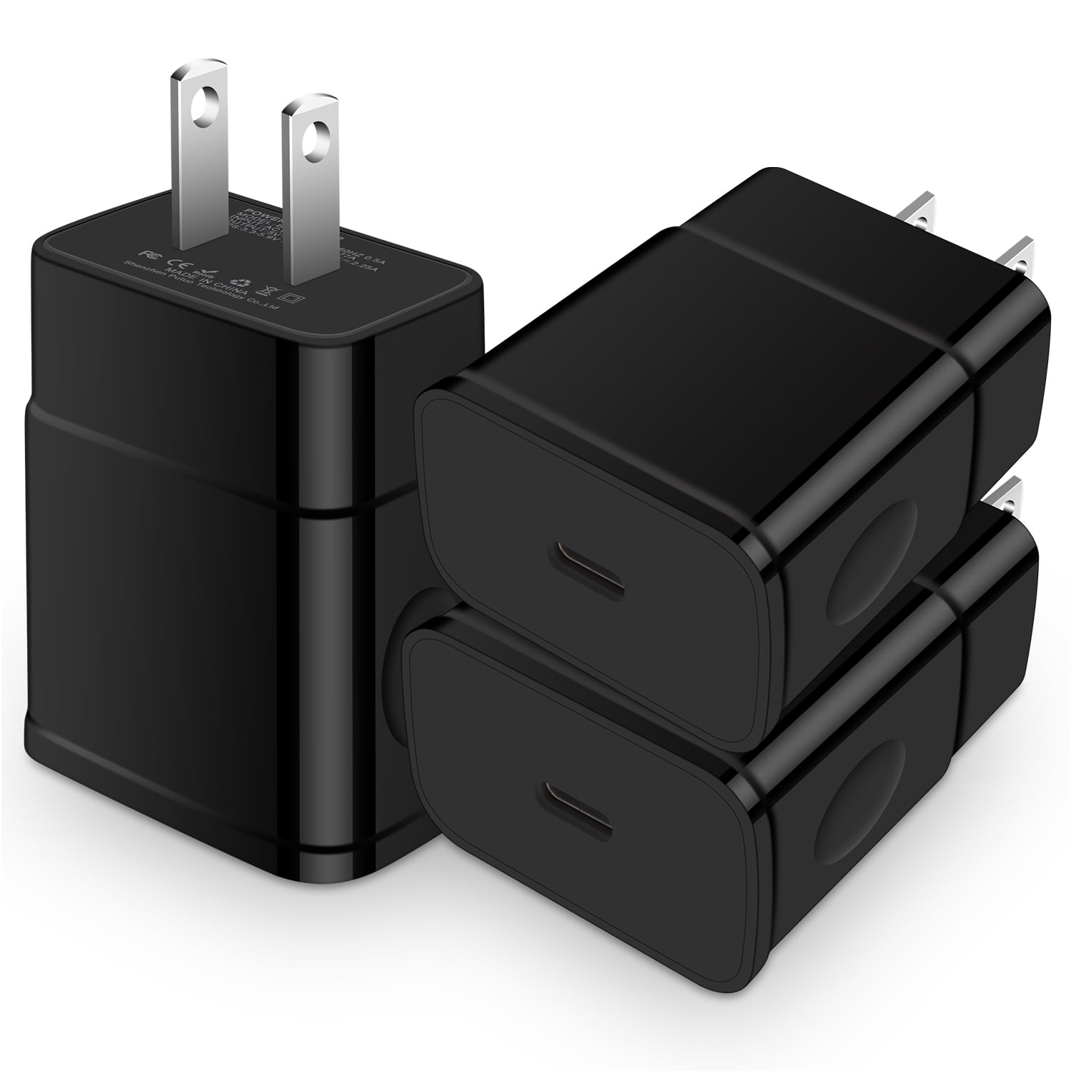 USB C Block,3Pack ABCPOW USB C Charger Block 25W PD Android Type C ...