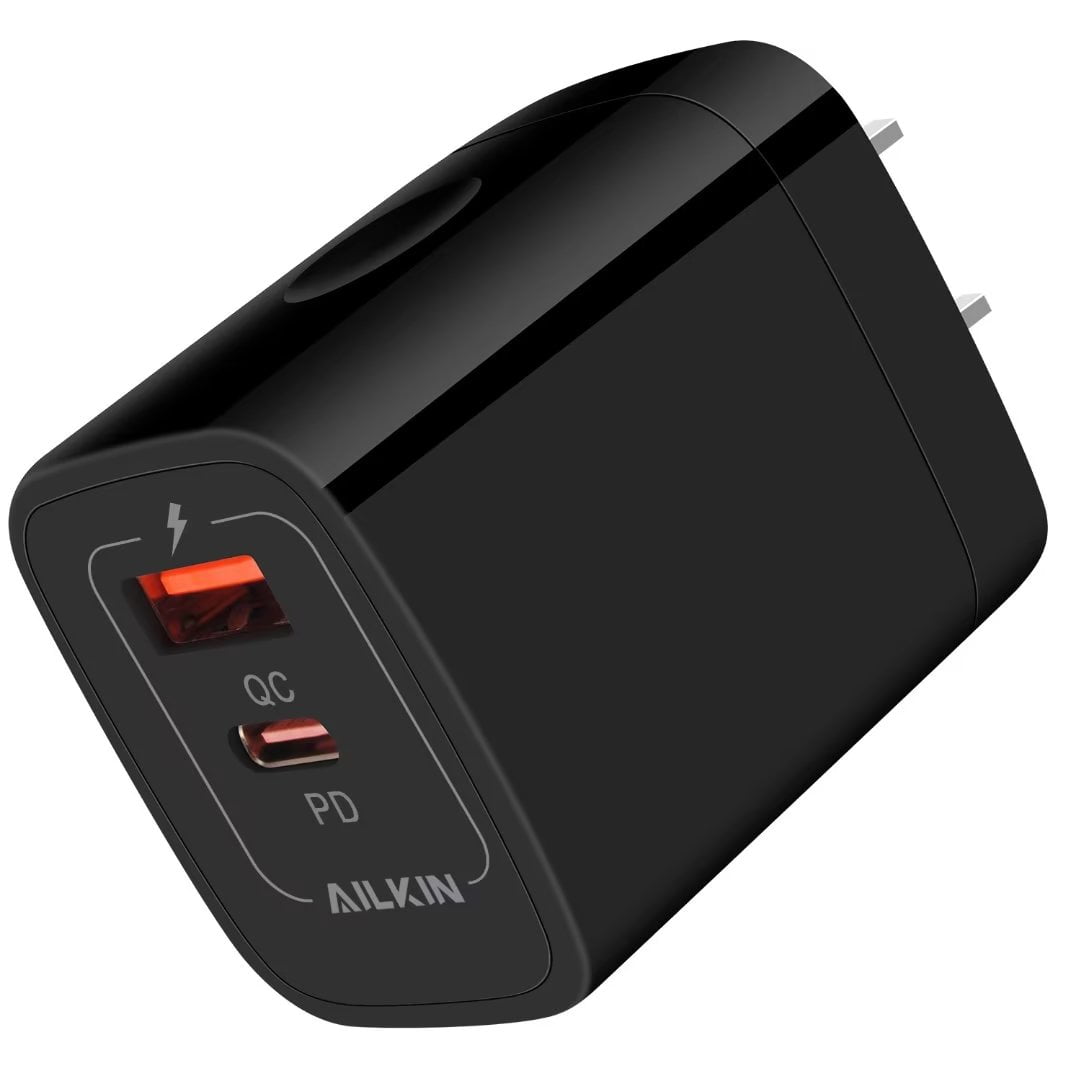 AILKIN 20W USB C Charger Block, PD Type C, QC3.0 Dual Wall Adapter ...