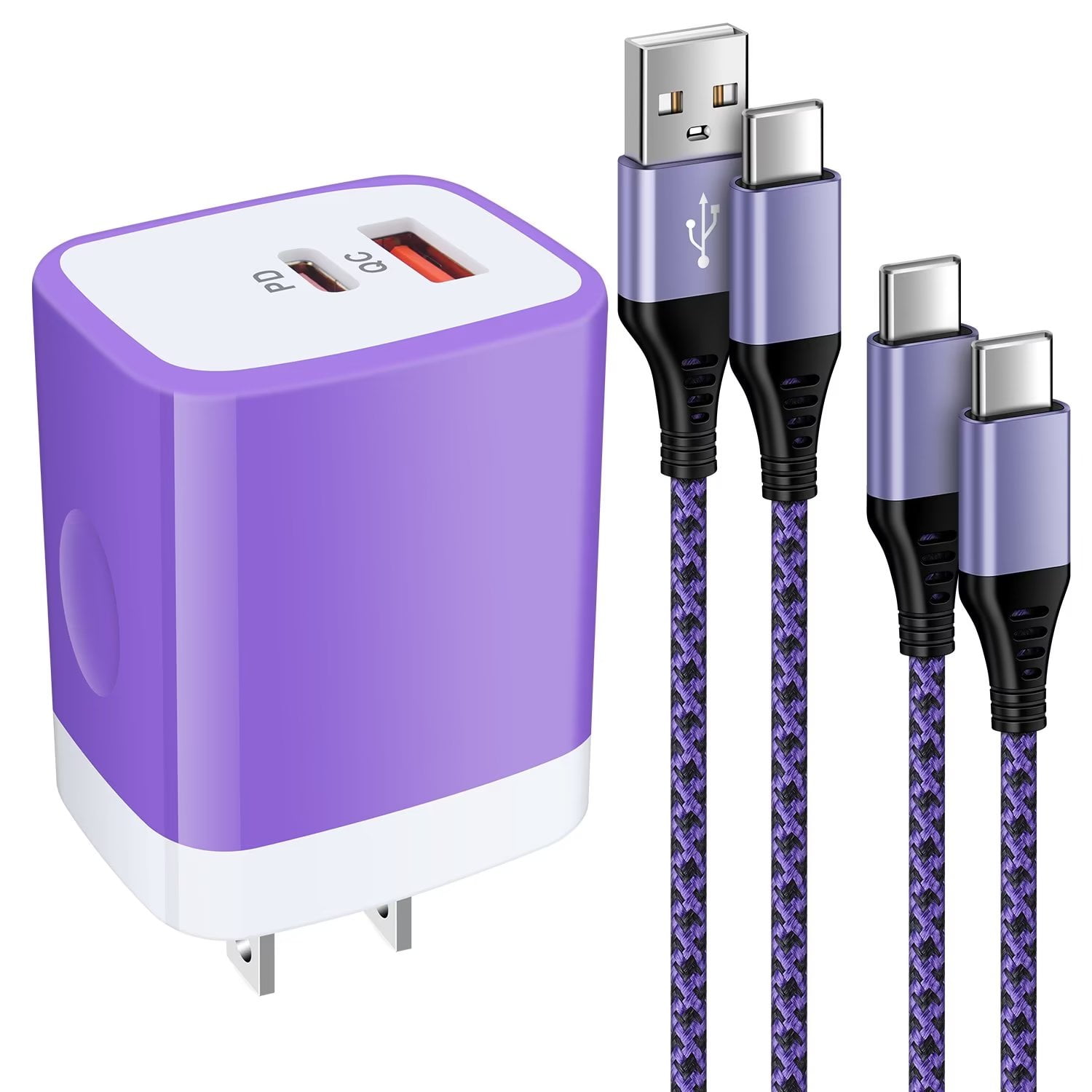FiveBox USB C Charger Block, 20W PD Type C Fast Charging Block, Dual ...