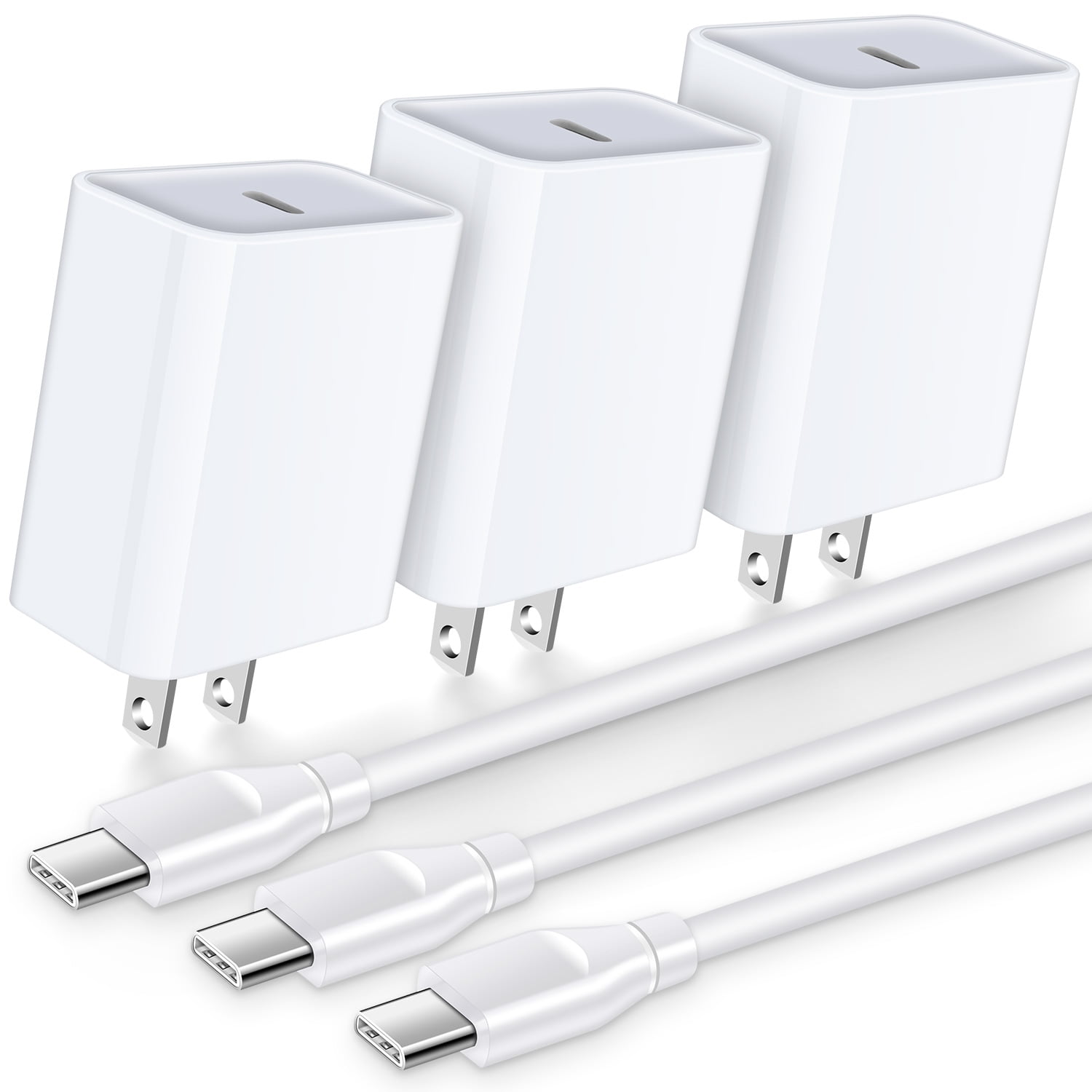 USB C Block,HAOANO 3PACK 20W PD Type C Wall Charger Block USB Charger ...