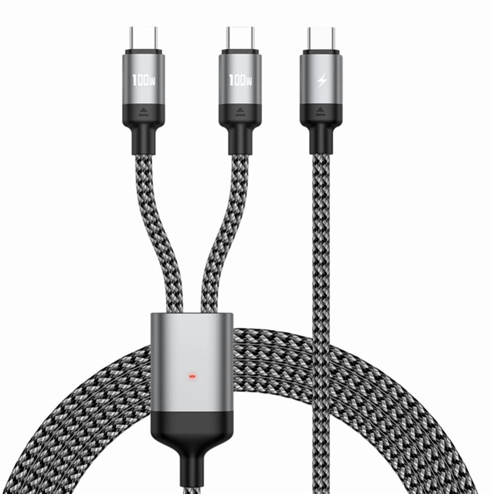 USB C Cable 2 in 1 Type C Fast Charging and Data Transfer Cord PD100W ...