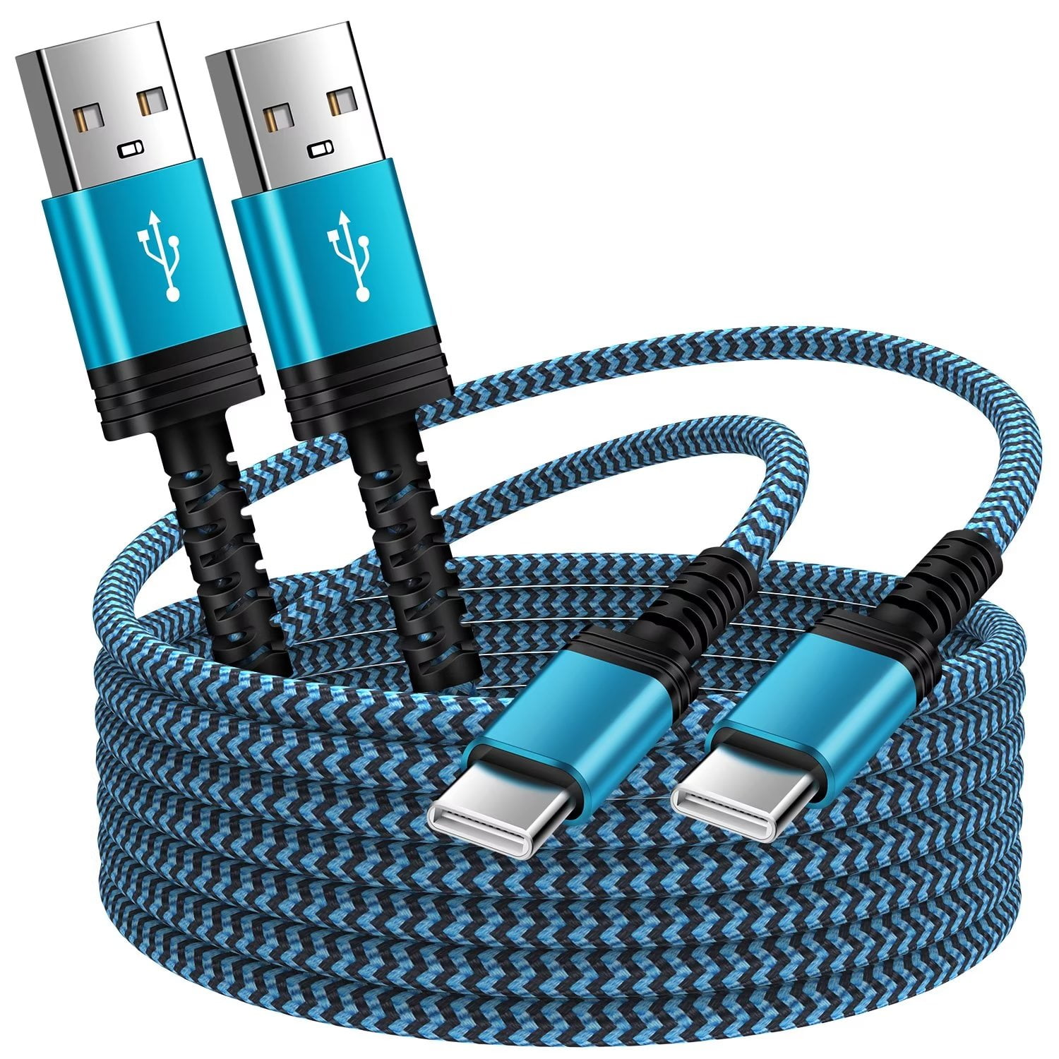 FiveBox USB C Cable, 6ft 2pack, USB A to C, 3A Fast Charging, Nylon ...