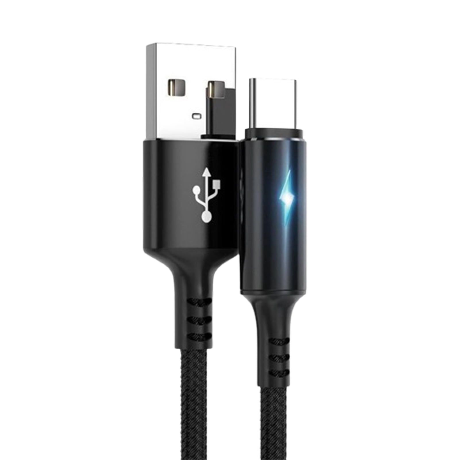 USB C Cable, Nylon Fast Charging Cable with LED Light, Fast Charging ...