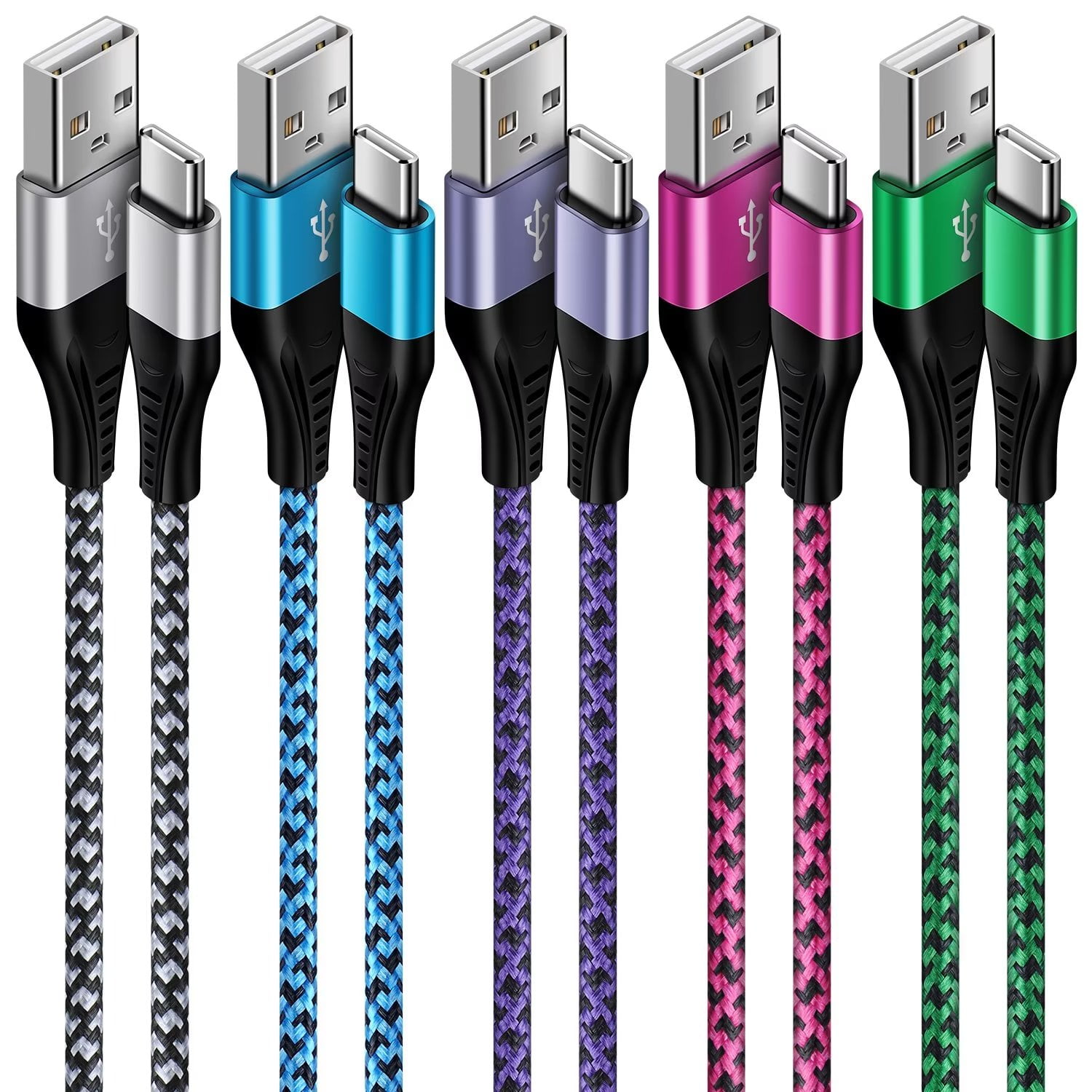 USB C Cable,SixSim USB A to USB C Cables 6ft 5pack Android Type C ...