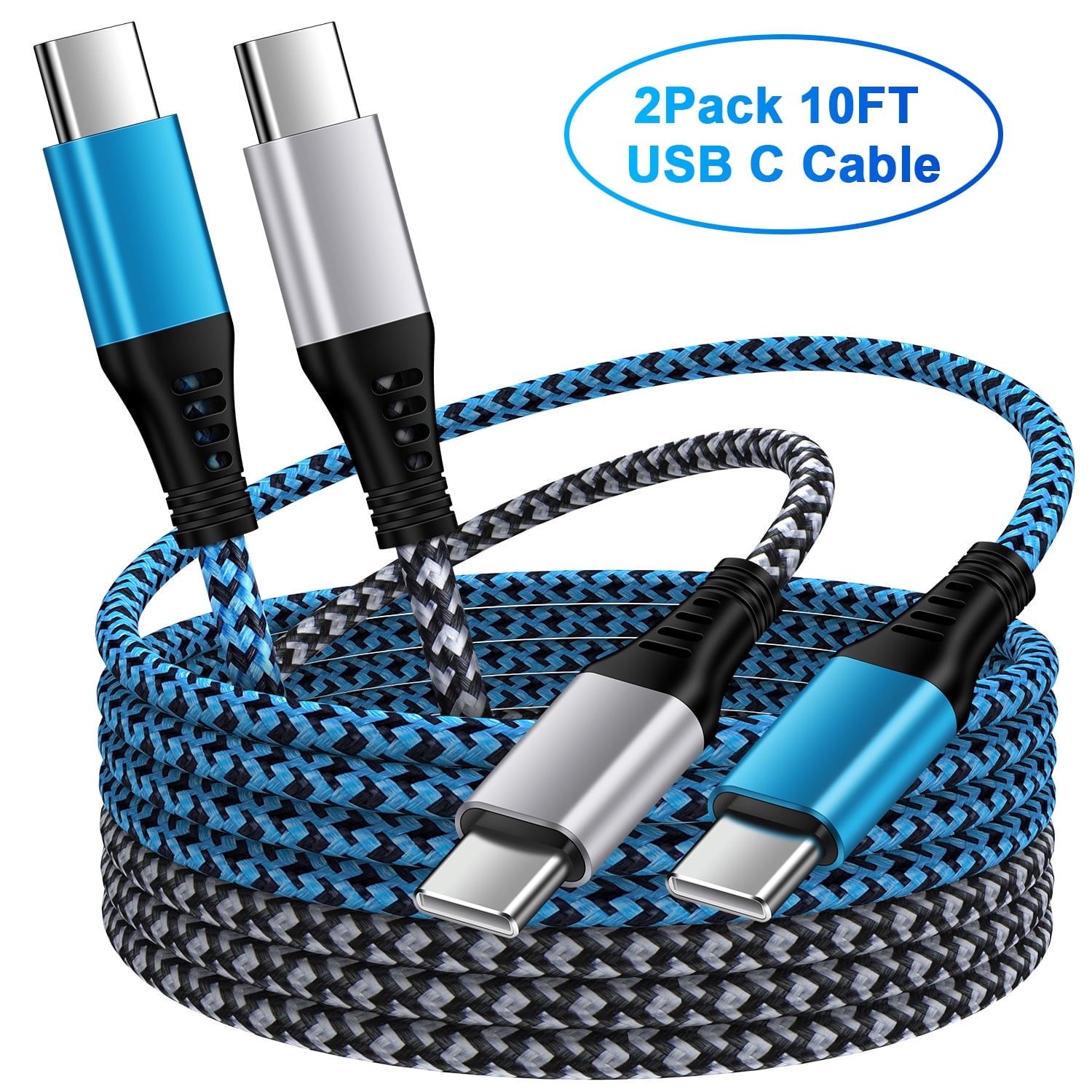USB C Cable,SixSim USB C to USB C Cable 10ft 2pack Android Type C ...