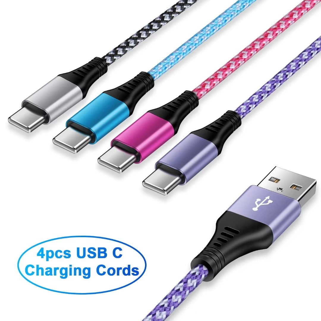 USB C Cable,USB A to USB C Cables 4pack 6ft FiveBox 3A Fast Charging ...