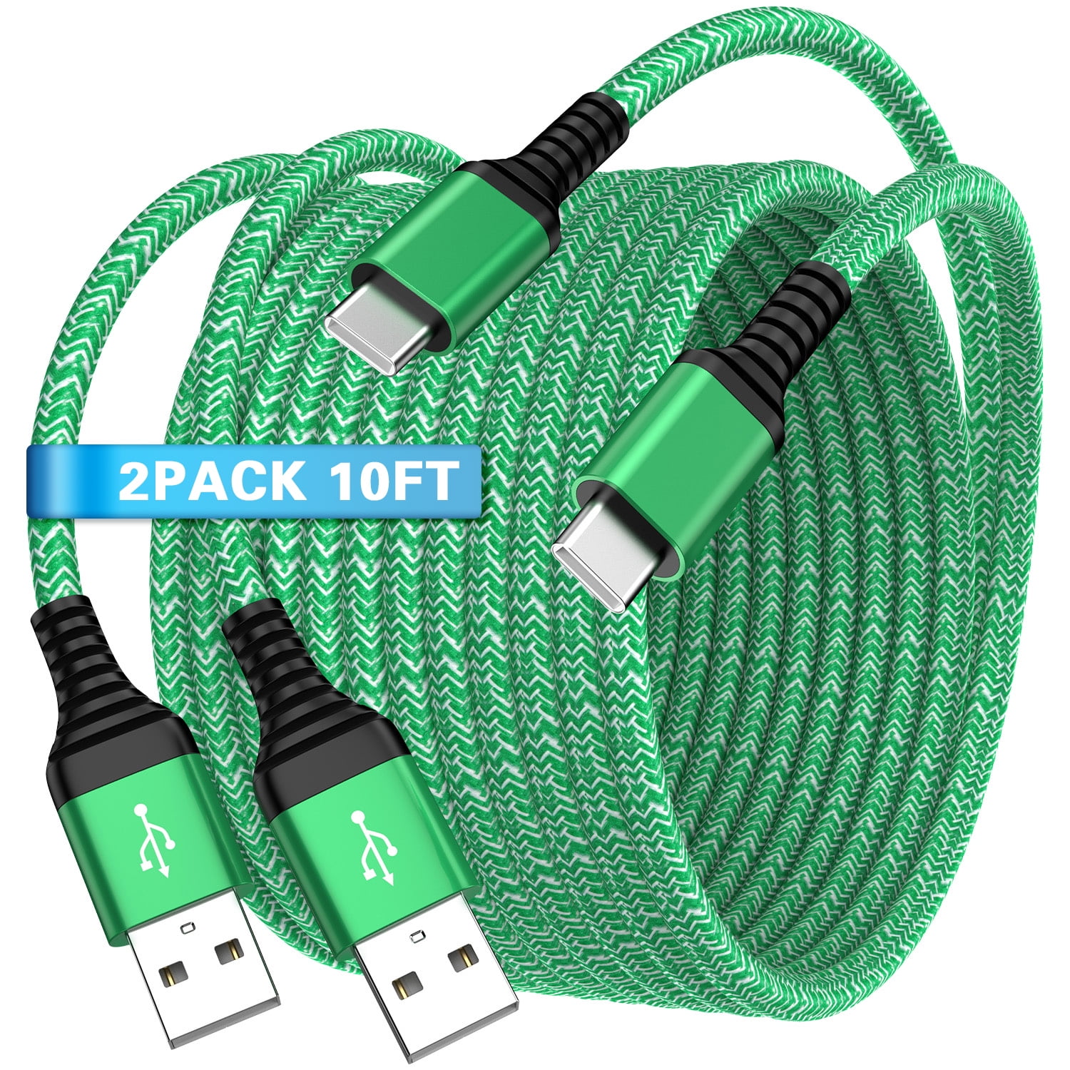 USB C Cables, Type C USB Cables 10FT Hootek 2 Pack Type C Charging ...
