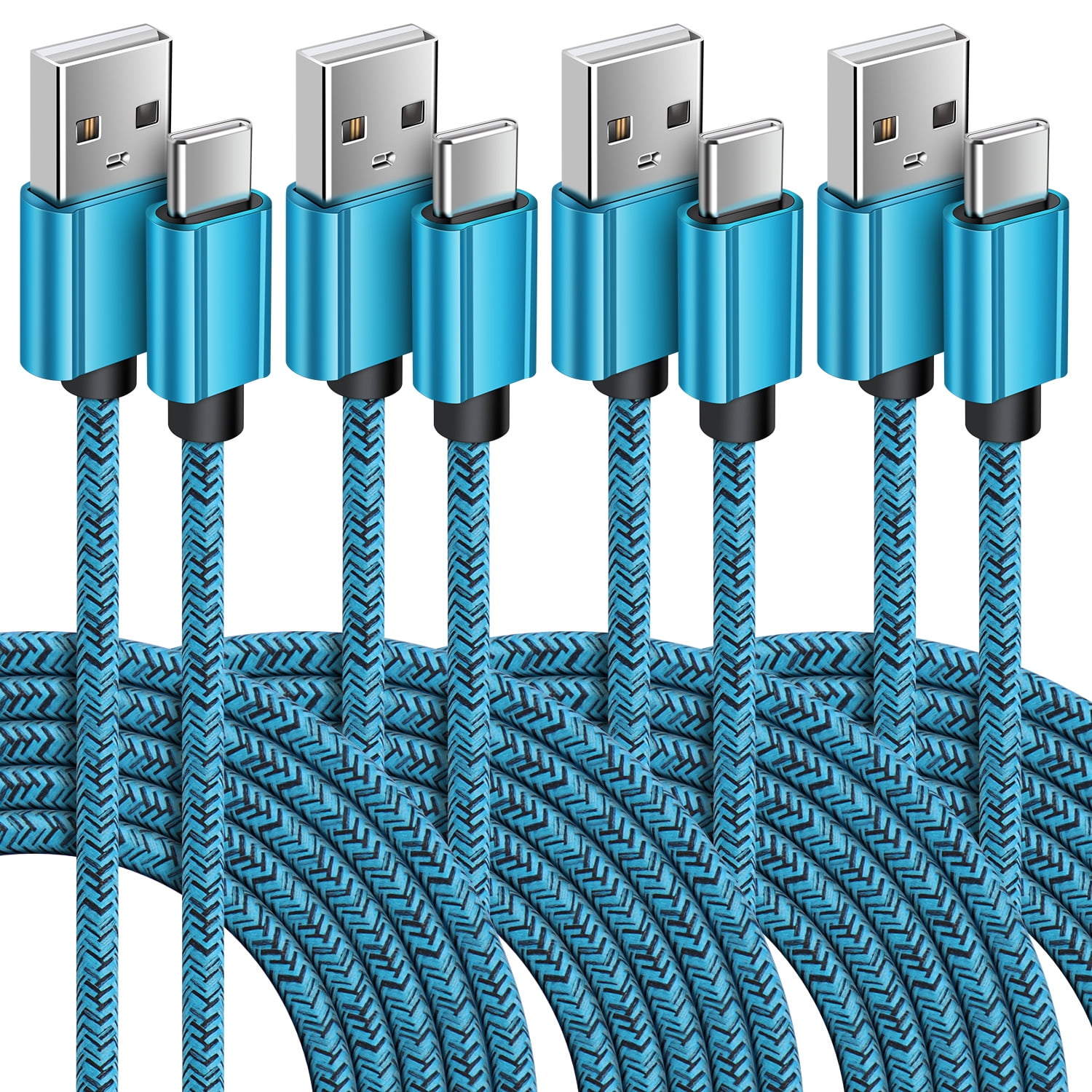 USB C Cables,Type C USB Cables 6ft-4PACK,ABCPOW USB Type C to USB a ...