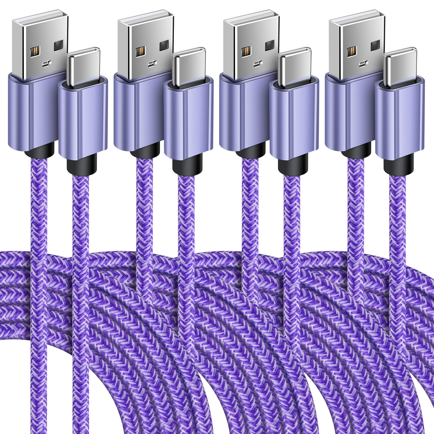USB C Cables,Type C USB Cables 6ft-4PACK,ABCPOW USB Type C to USB a ...
