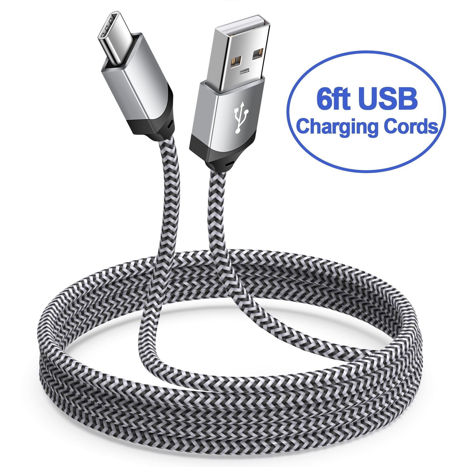 AILKIN USB-C to USB-A Charging Cables, Type C Android Charger Cords ...