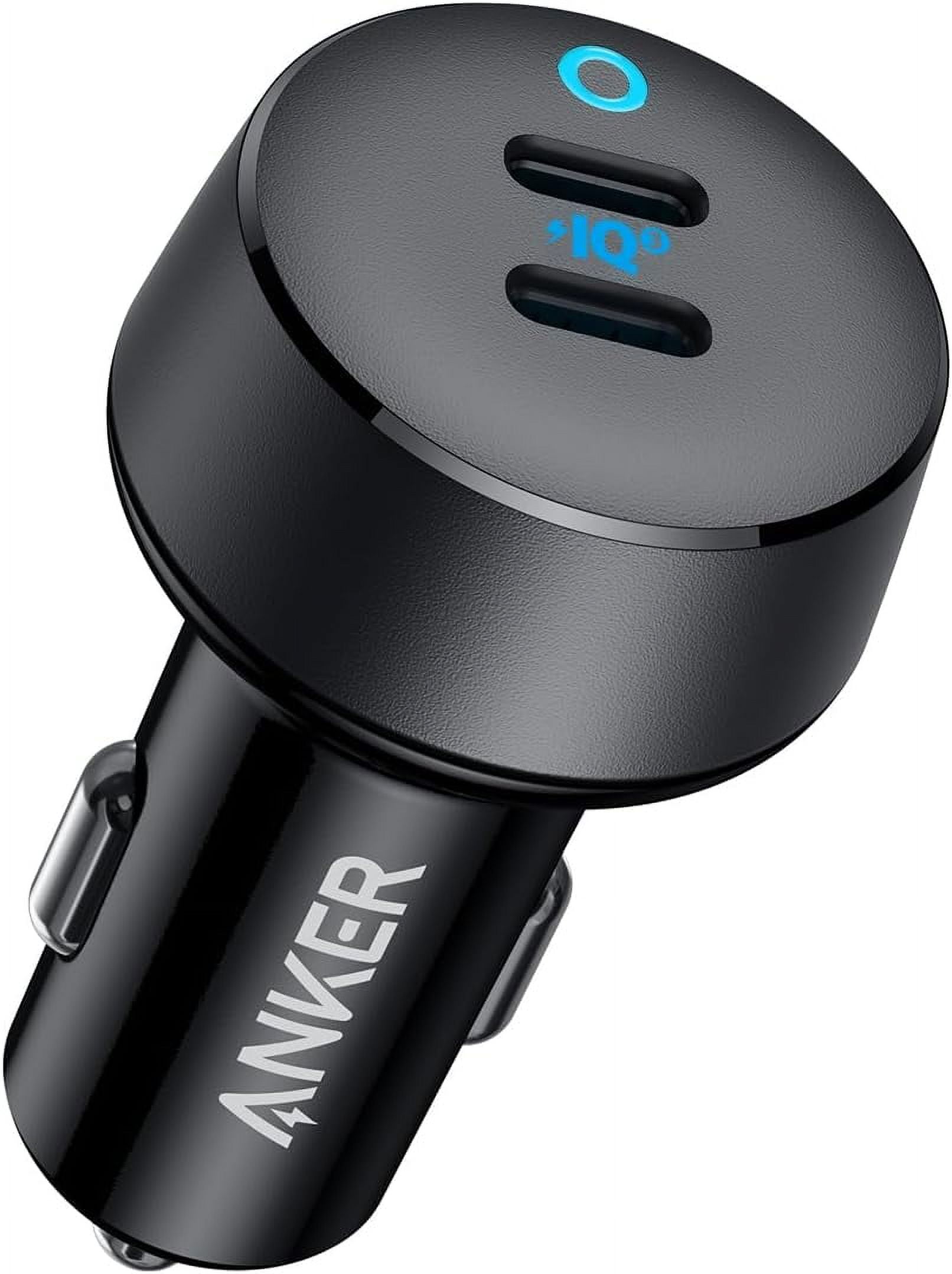 USB C Car Charger, 40W 2-Port PowerIQ 3.0 Type Adapter, iPhone 17 ...