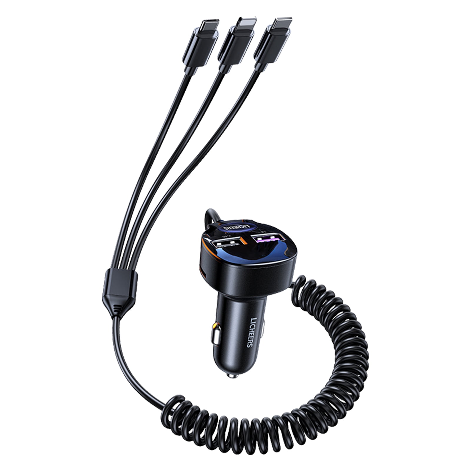 USB C Car Charger, 55W 2 Port Fast Car Charger, QC3 0 Fast Charging ...