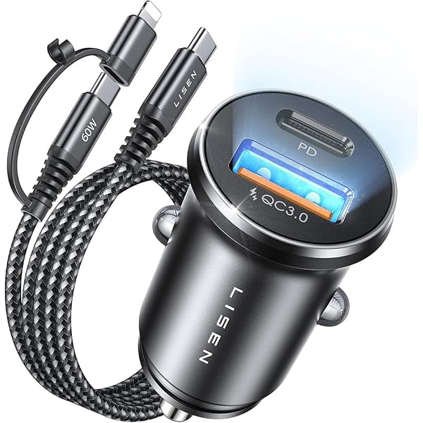 USB C Car Charger USB Adapter [Mini & Metal] iPhone 16 Car Charger Fast ...