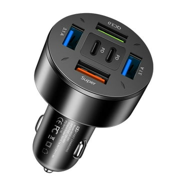 90W Super Fast Car Charger USB C,Invisible Cigarette Lighter Adapter，[Mini&Metal] Type C Car ...