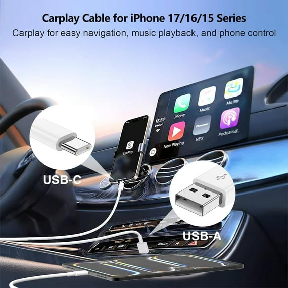 USB C Car Charger for iPhone 17 16 15 Pro Max, 40W Dual Port USB-C ...