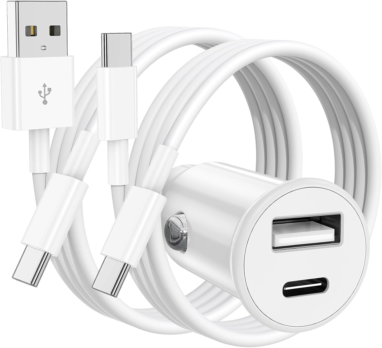 USB C Car Charger for iPhone 17 16 15 Pro Max, 40W Dual Port USB-C ...