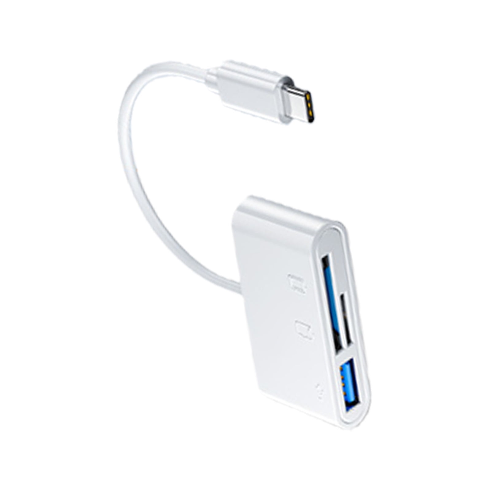 USB C Card Reader 3 Slot Card Adapter Type C Simultaneously Read with ...