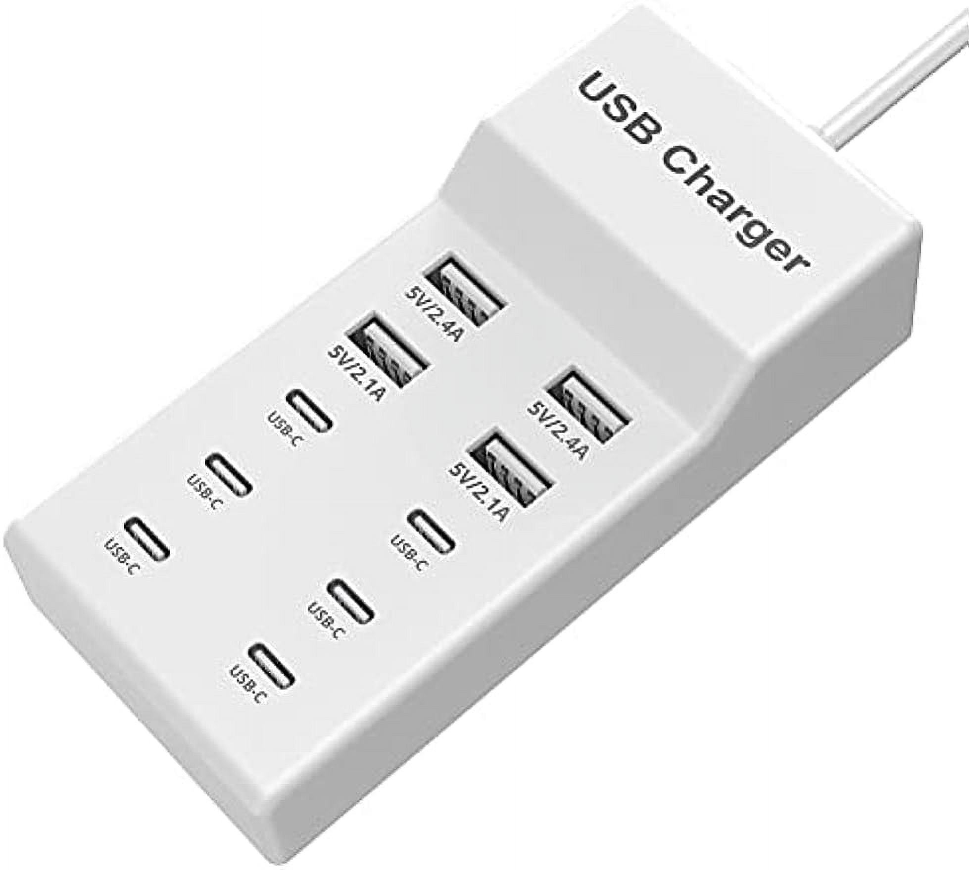 Fostbeen USB C Charger, 10 Ports Charging Station, 6 USB-C and 4 USB-A ...