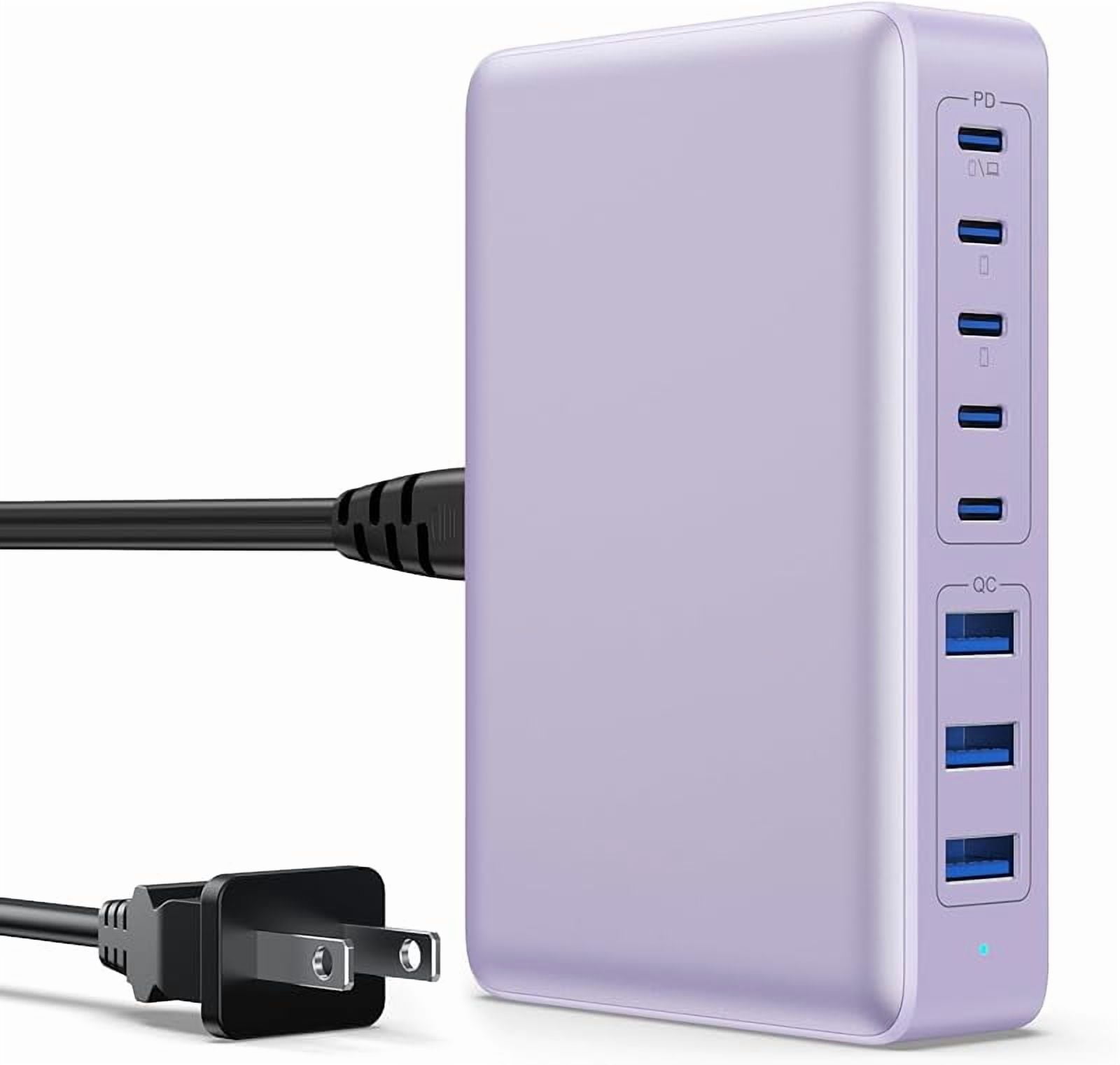 USB C Charger 300W USB C Charger Block 8-Ports GaN IV Fast Charging ...