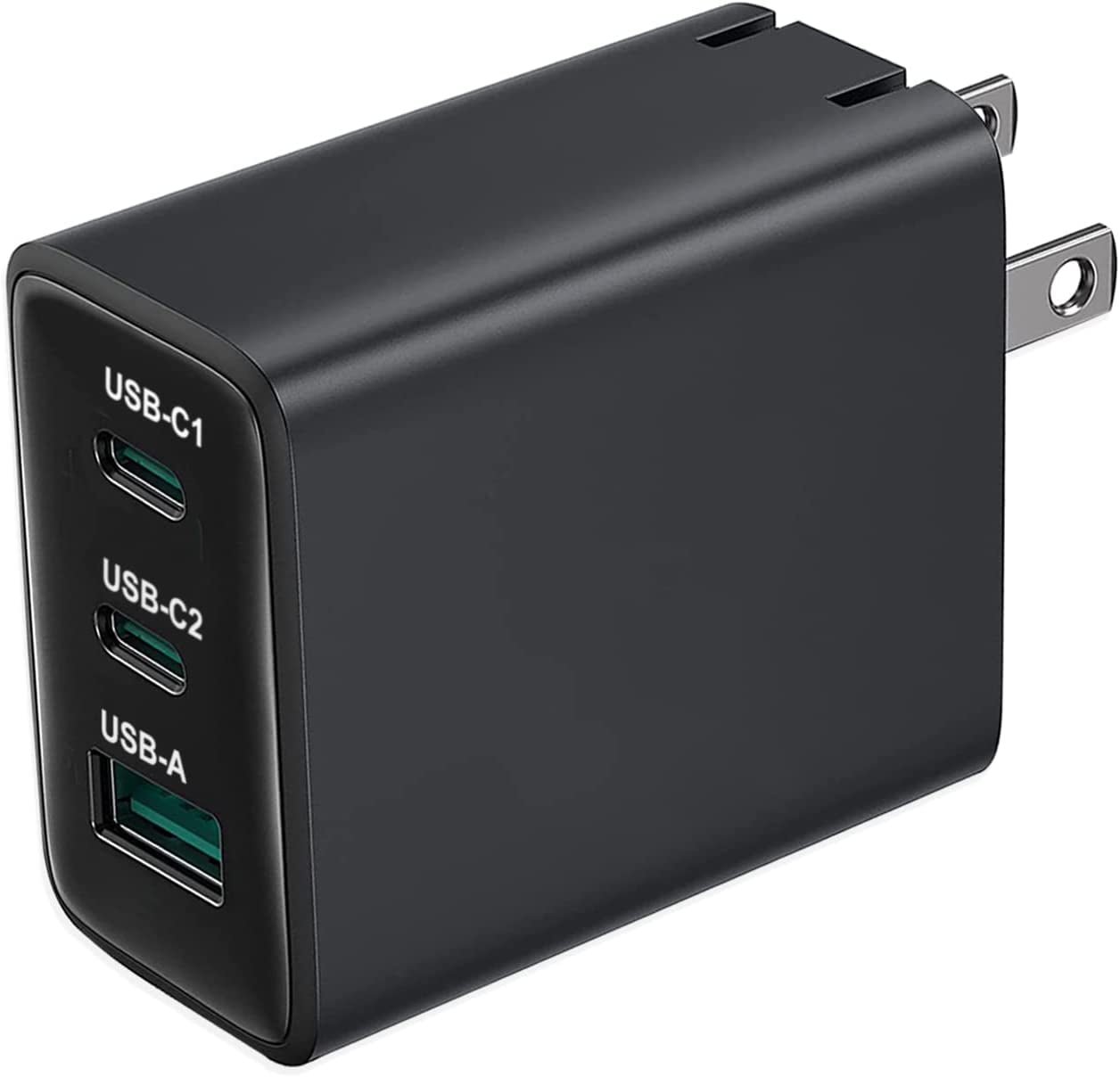 USB C Charger 65W PD GaN &QC 3.0 Type C Foldable Adapter with 3-Port ...