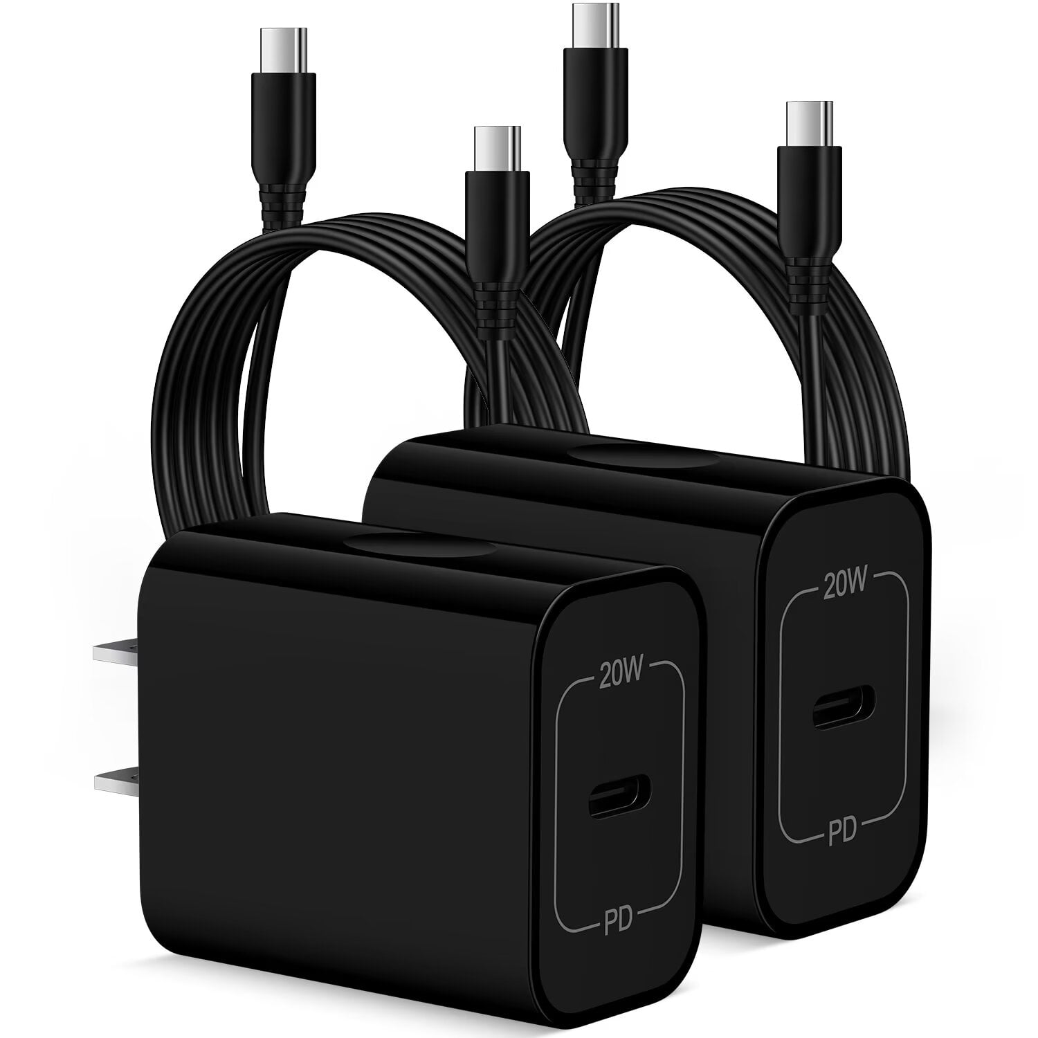 USB C Charger,AILKIN 20W PD 2PACK USB C Charger Block with 2PACK USB C ...