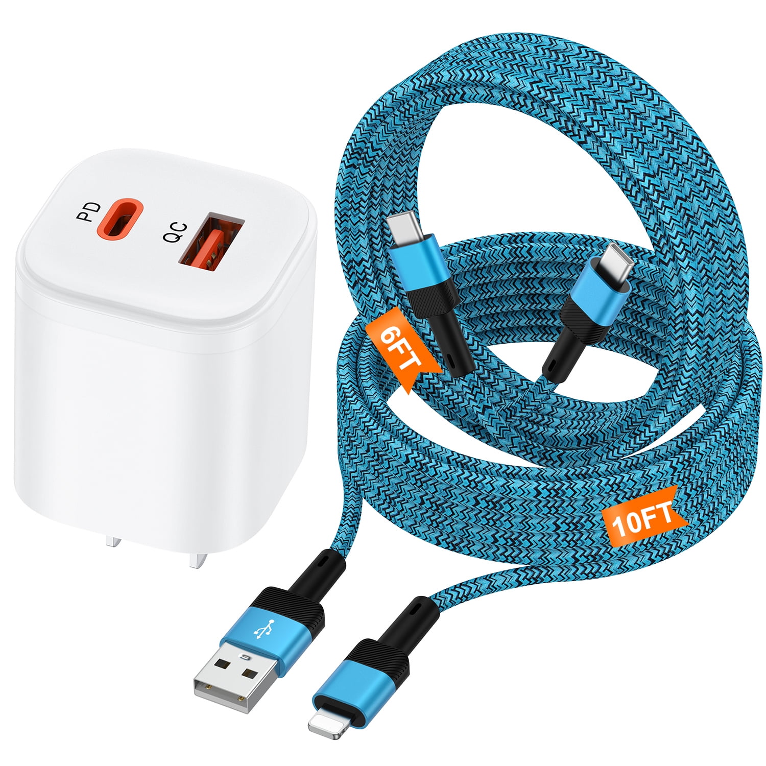USB C Charger Block,20W PD&QC Android Charger Block Type C Charging ...