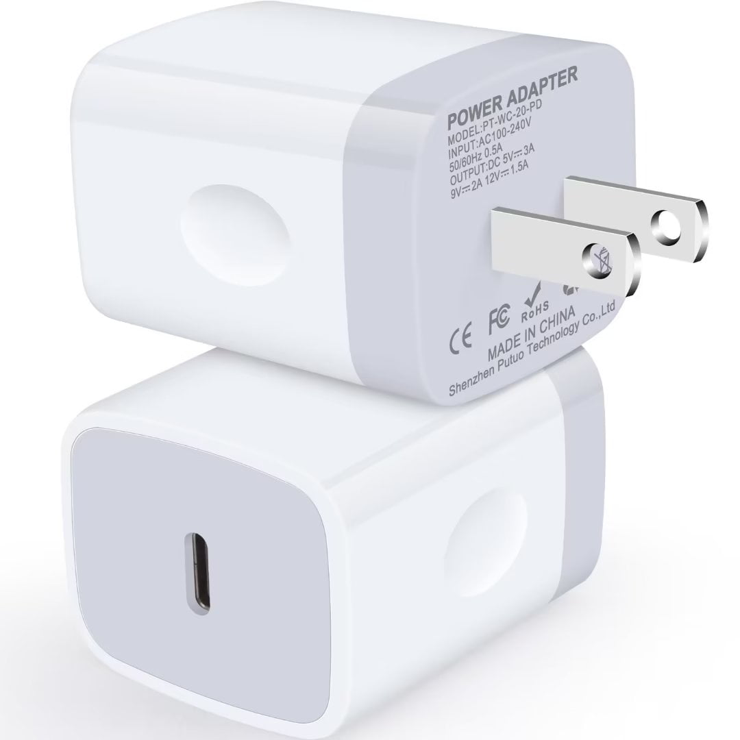 USB C Charger Block,2PCS AILKIN 20W PD Type C Block Chargers Wall ...