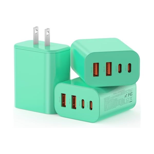 USB C Charger Block, 3-Pack 40W Wall Plug Fast Charging Block, 4-Port ...