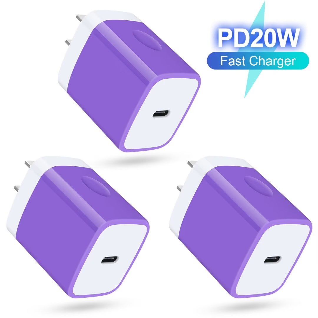 USB C Charger Block,3PCS AILKIN 20W PD Type C Block Chargers Wall ...