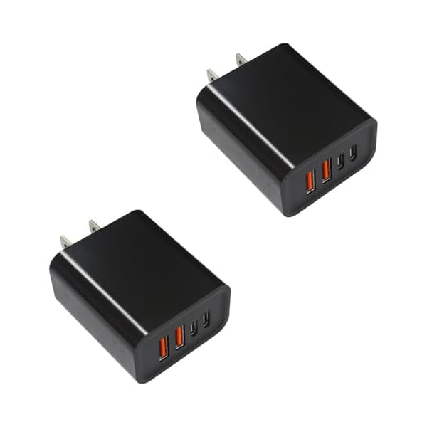USB C Charger Block 40W, 2Pack 4-Port Type C Fast Charging Blocks PD ...