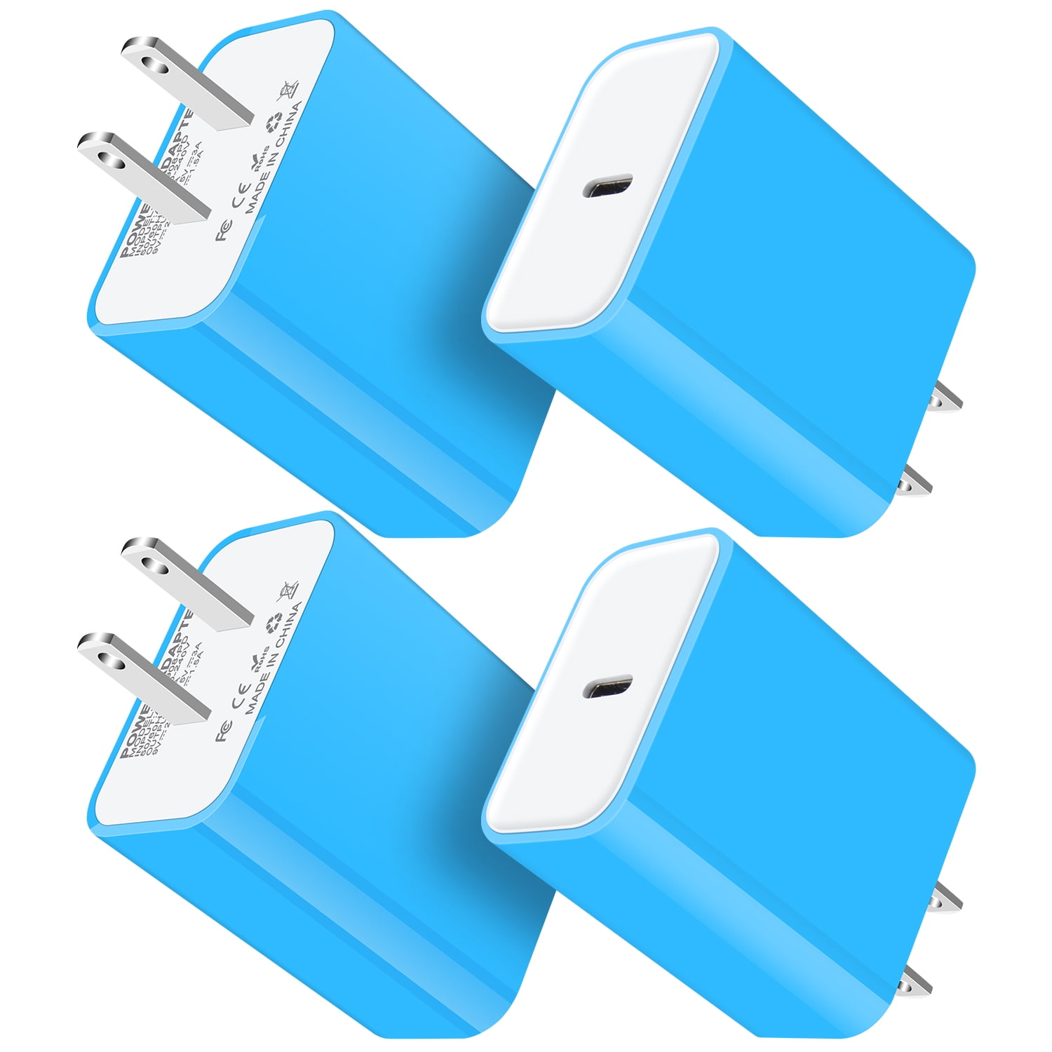 USB C Charger Block,4PACK USB C Block,HAOANO 20W PD Type C Charger ...