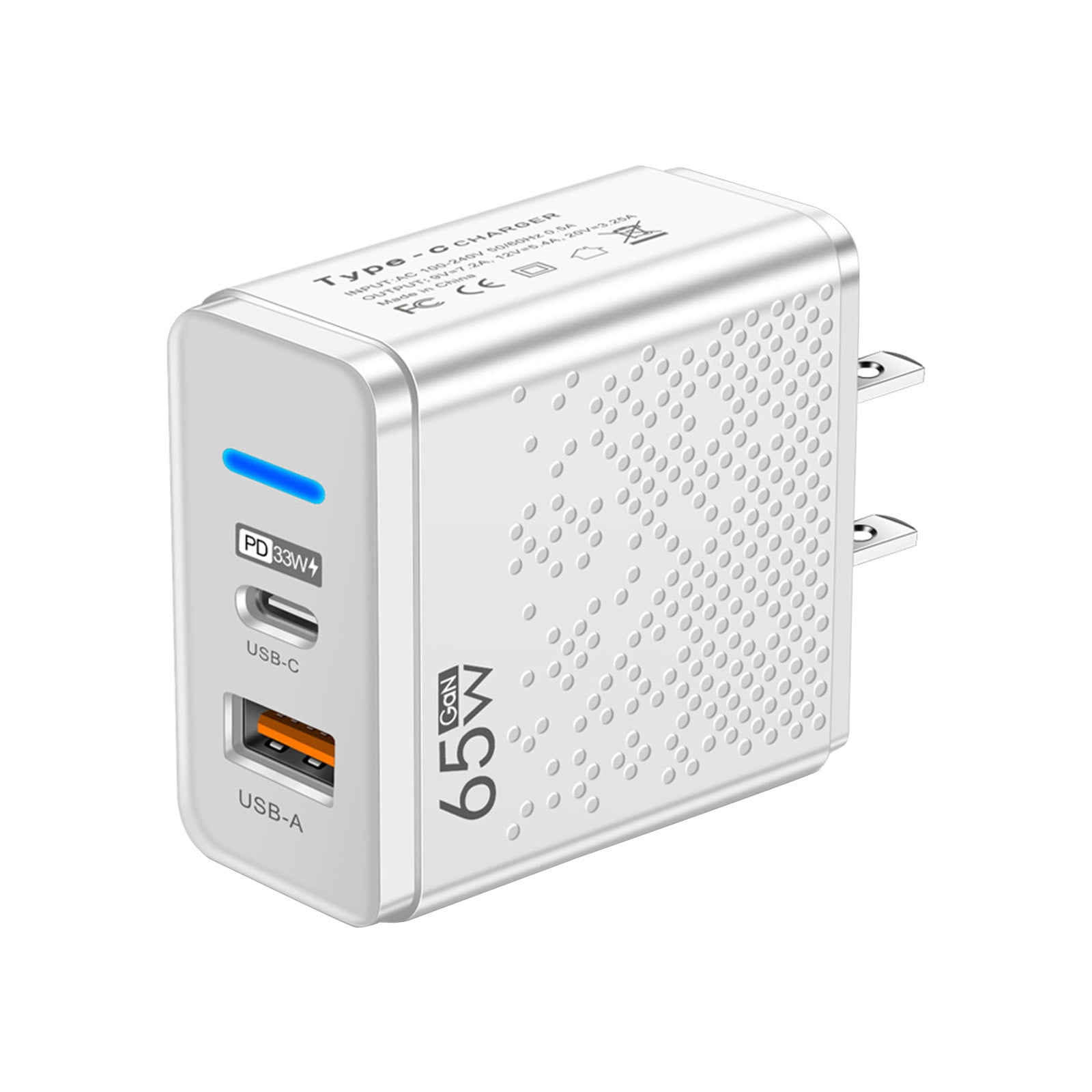 USB C Charger Block 5V2.4A Power Adapter USB C And USB A Double ...