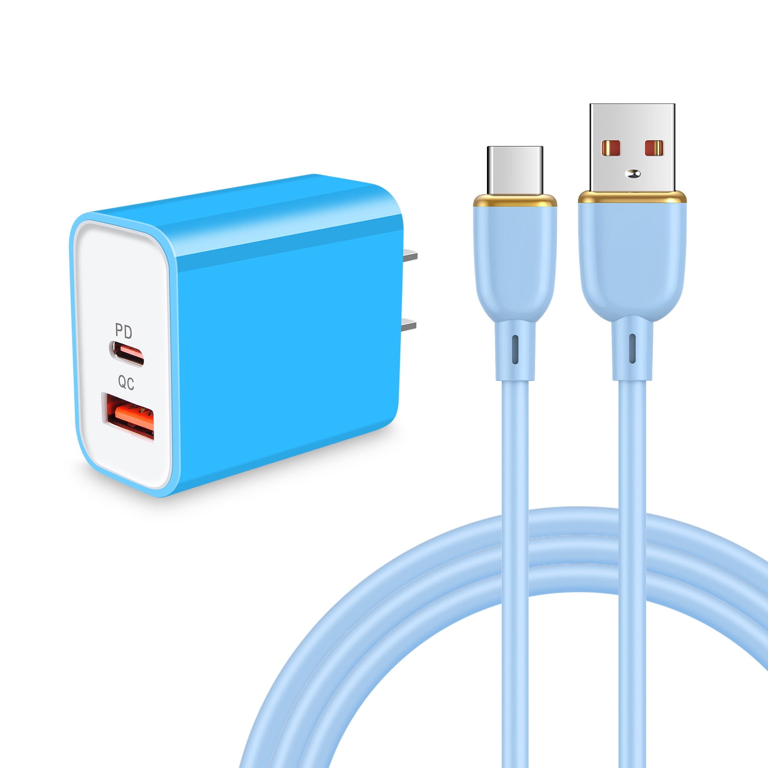 USB C Charger,ABCPOW 1PACK 20W PD&QC Fast Charging Block Type C w/ 1PC ...