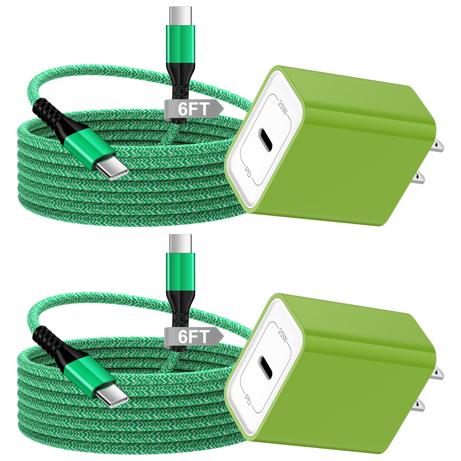 USB C Charger Block Fast Charging, 2 Pack PD 20W Charging Block with ...