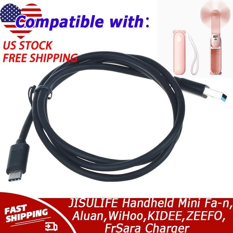 USB-C Charger Compatible with JISULIFE Handheld Mini Fa-n,Aluan,WiHoo ...