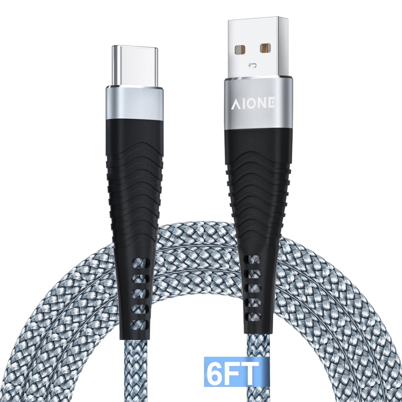 USB C Charger Cord 6ft, Nylon Braided , Type-C Fast Charging for ...