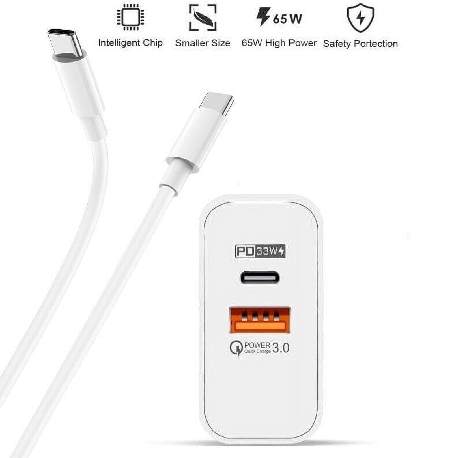 USB C Charger, Dual Port 65W PD Power Wall GaN PPS Fast Charger with ...