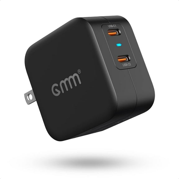 erfcxs 65W GaN Tri Port Desktop Charger Adapter With Retractable Cord ...