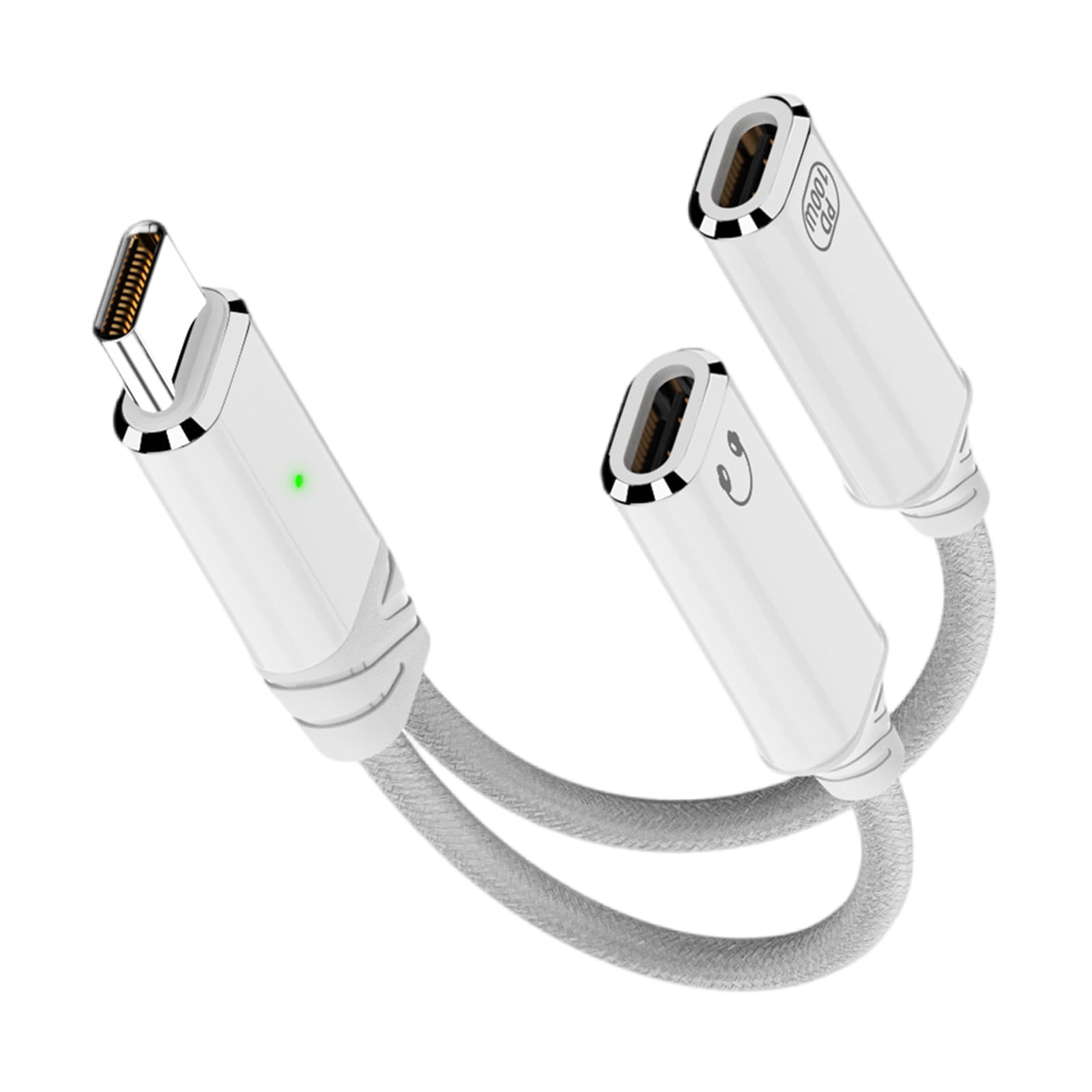 USB C Charging Adapter 2 in 1 USB C Splitter Short Type C Charging ...