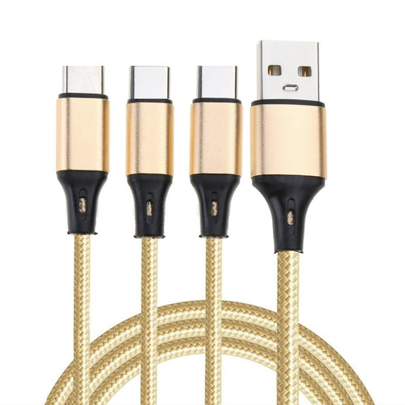 USB C Charging Cable, USB 2.0 Type A Male to USB Type C Male 1 to 3 ...